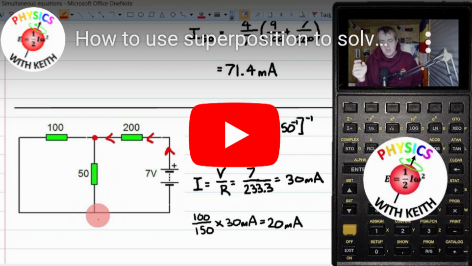 How to analyse circuits using superposition – Physics with Keith